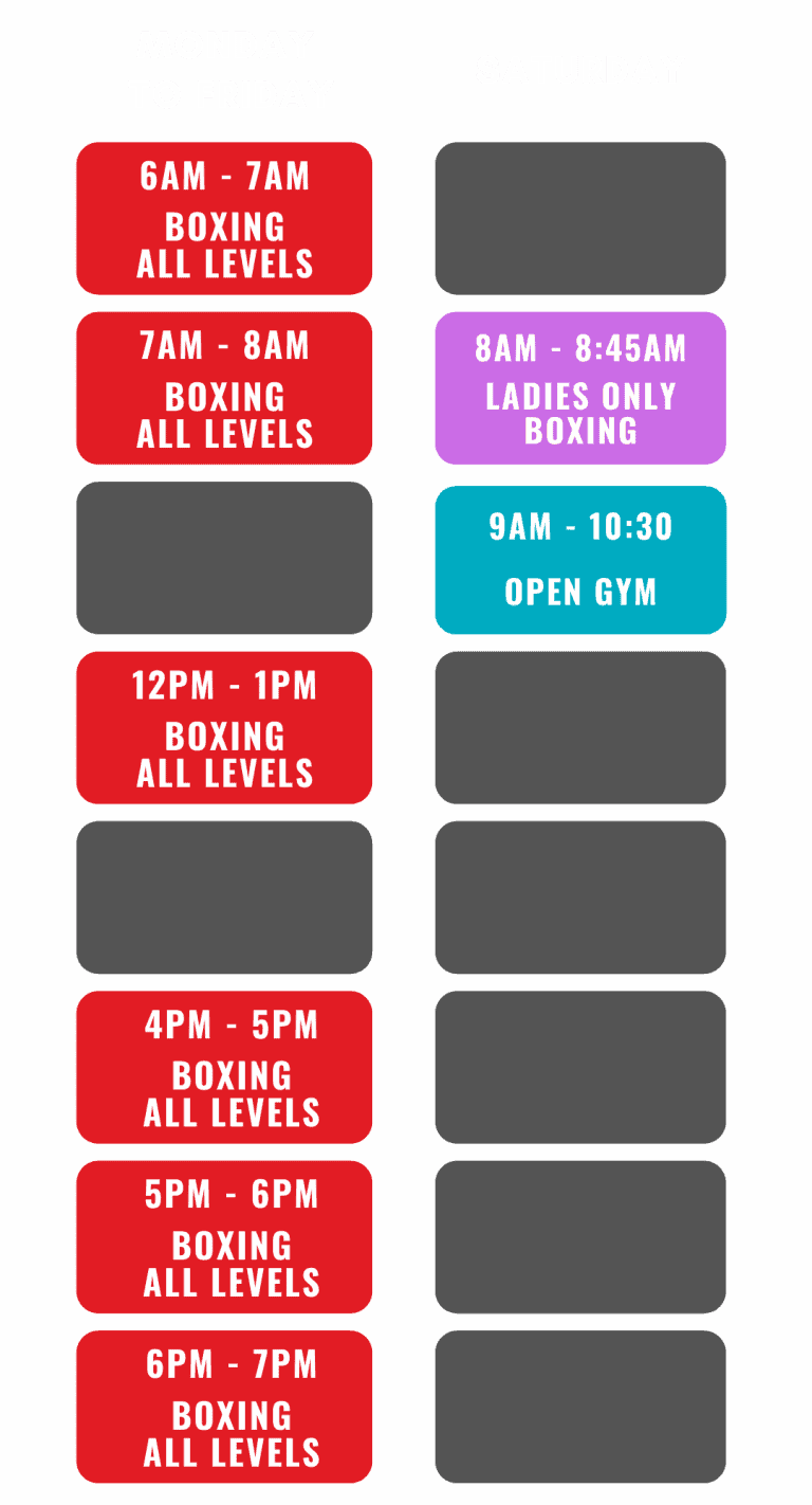 The Nubian Kingdom Boxing Gym - Timetable - No.1 Boxing Gym Midland